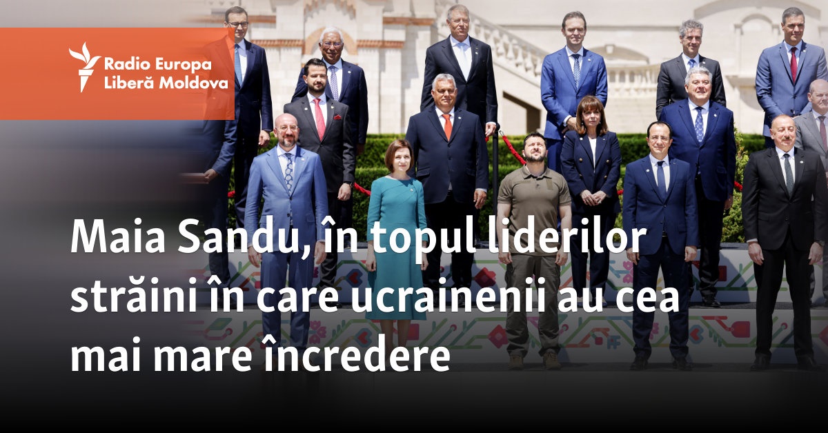 Maia Sandu, în topul liderilor străini în care ucrainenii au cea mai ...