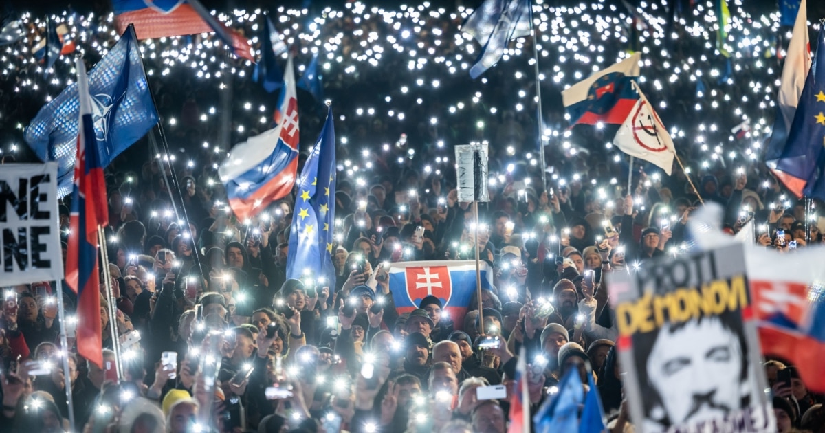 Slovaks Turn Out For Major Protests Against PM Fico