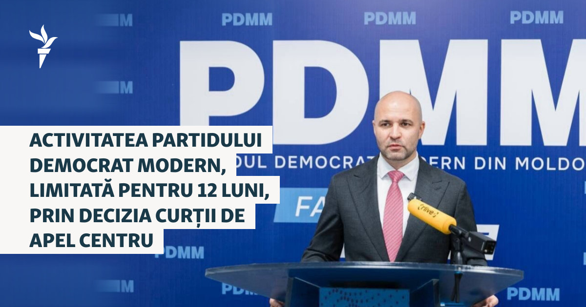 Activitatea Partidului Democrat Modern, limitată pentru 12 luni, prin ...