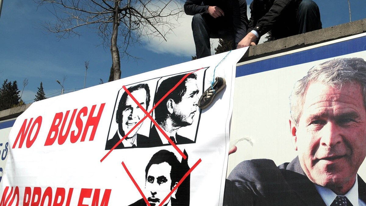 Georgian Protesters Want Bush Street Renamed