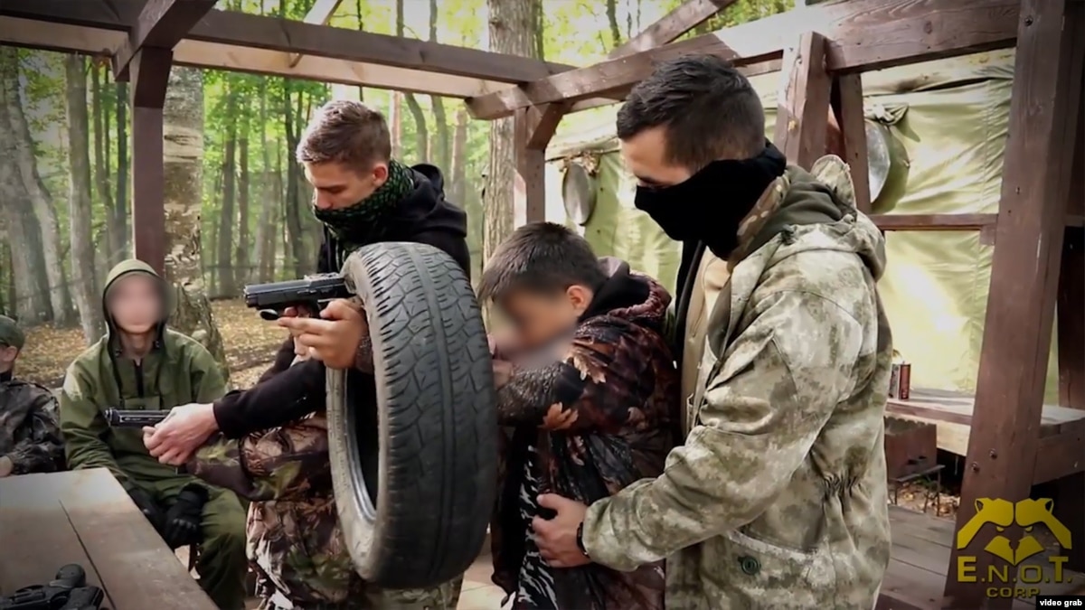 Serbian Teens Play War Games At Russian Paramilitary Camp