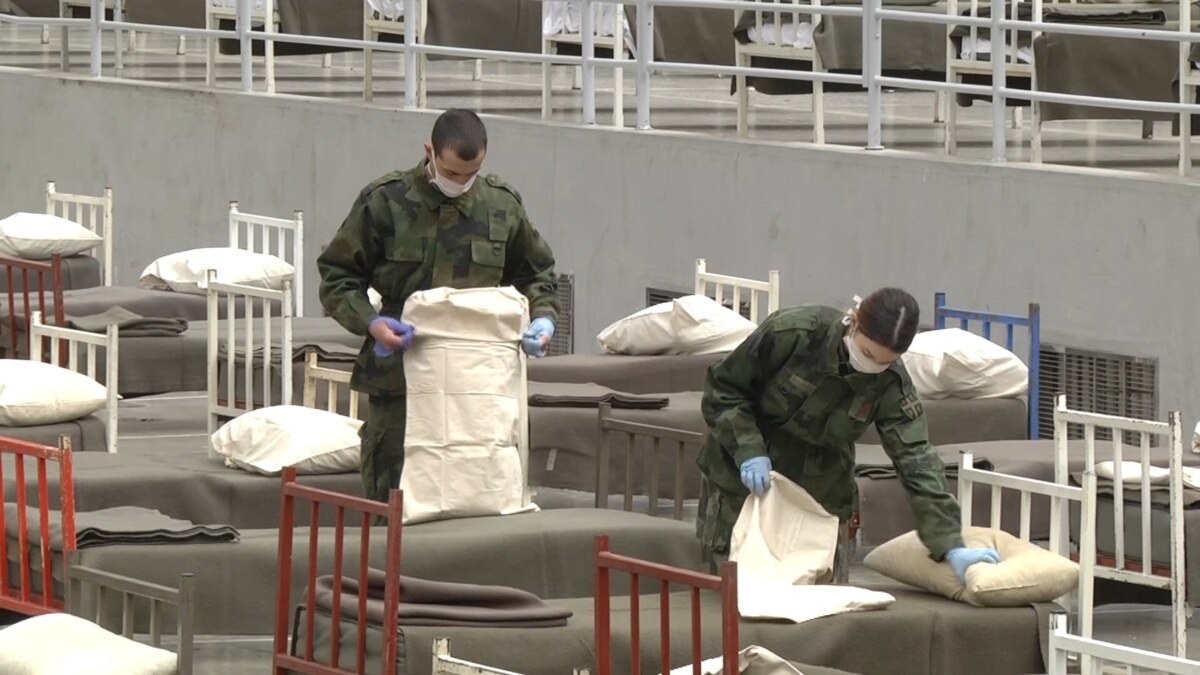 Serbia Turns Belgrade Exhibition Hall Into Makeshift Hospital