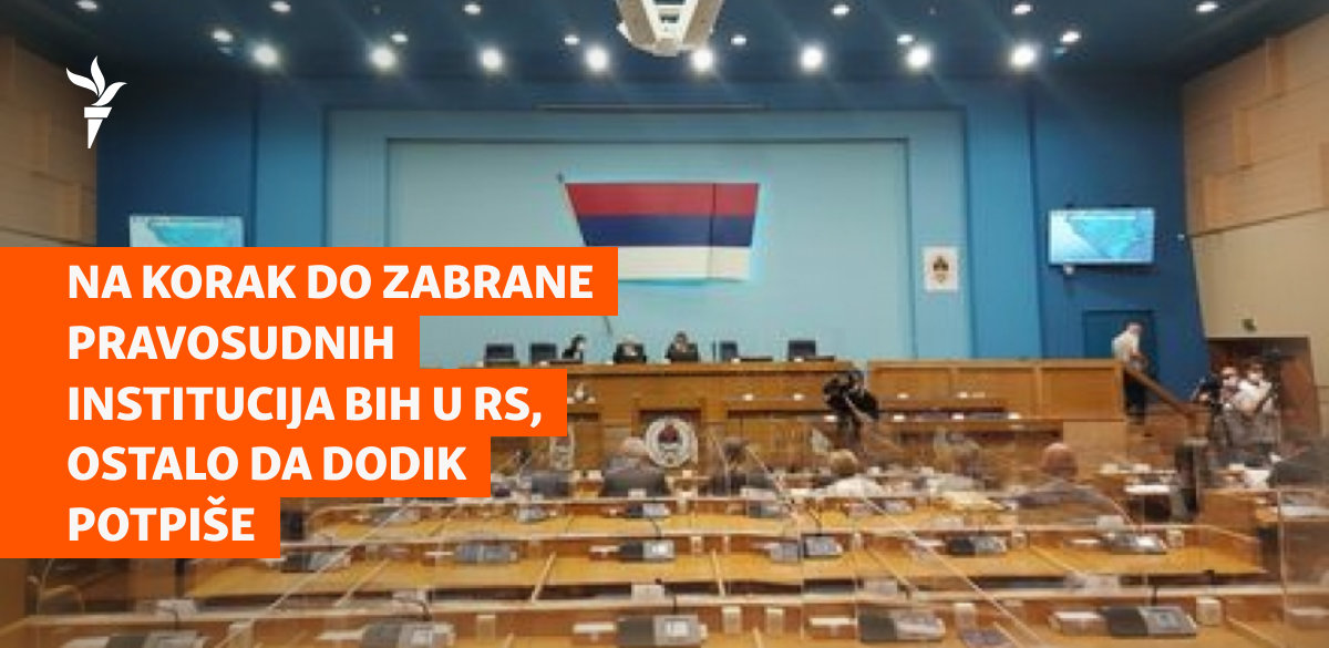 Na korak do zabrane pravosudnih institucija BiH u RS, ostalo da Dodik potpiše
