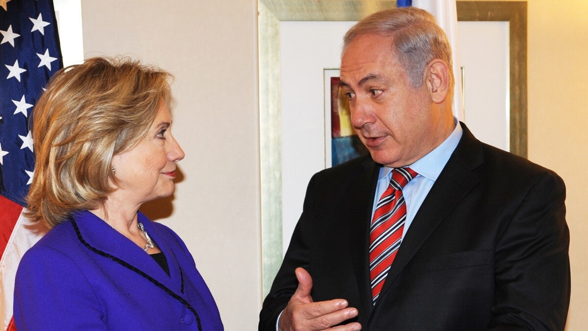 Clinton, Netanyahu Pledge To Seek Resumption Of Palestinian Talks
