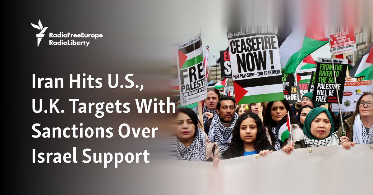 Iran Hits U.S., U.K. Targets With Sanctions Over Israel Support