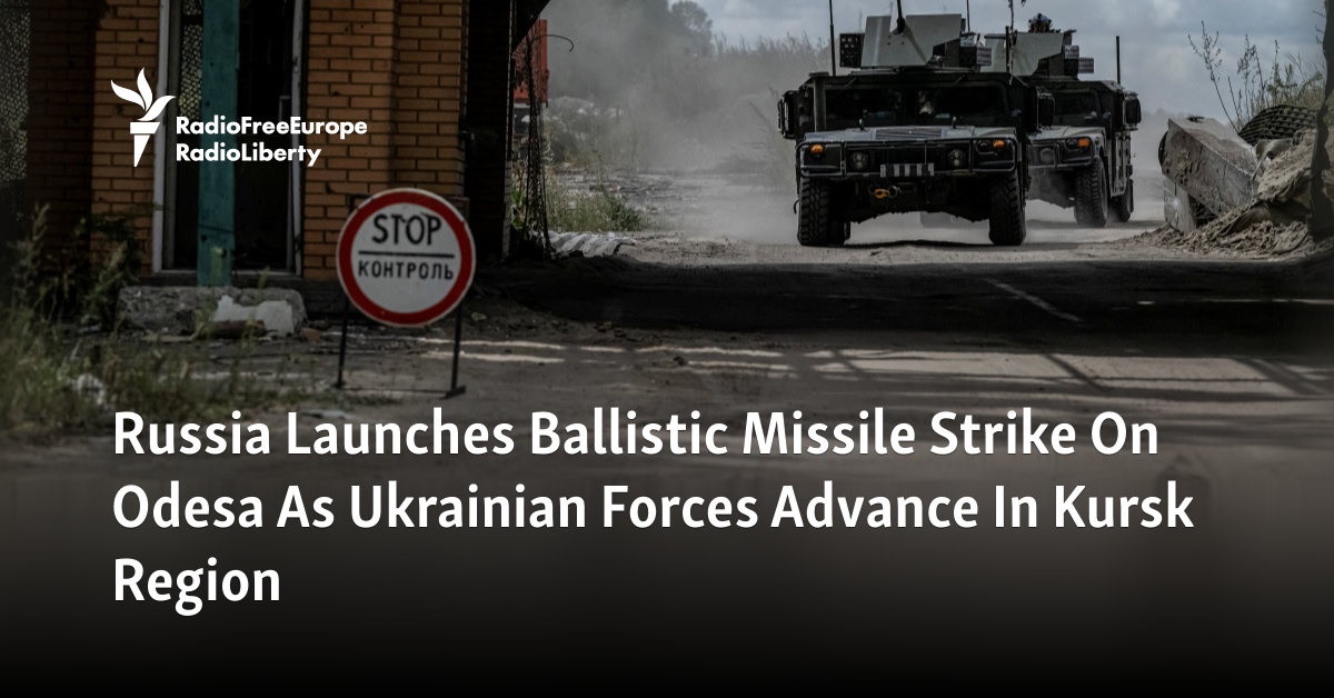 Russia Launches Ballistic Missile Strike On Odesa As Ukrainian Forces ...
