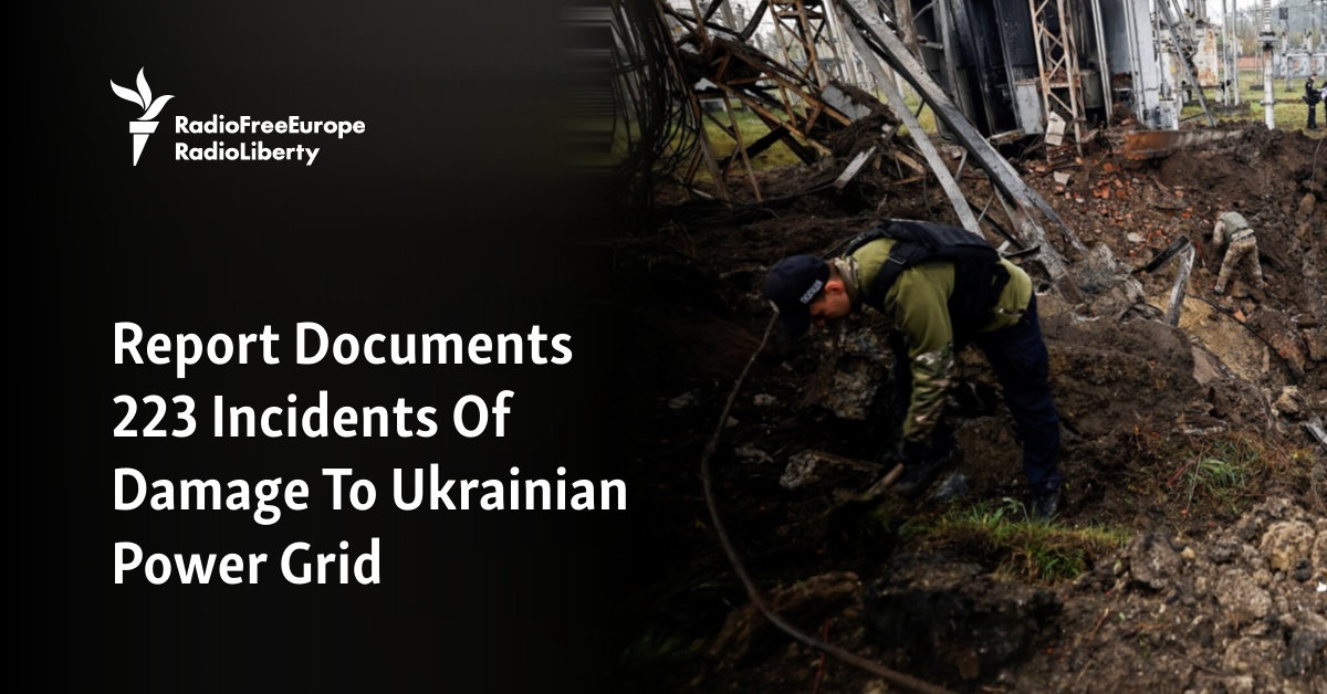 Report Documents 223 Incidents Of Damage To Ukrainian Power Grid