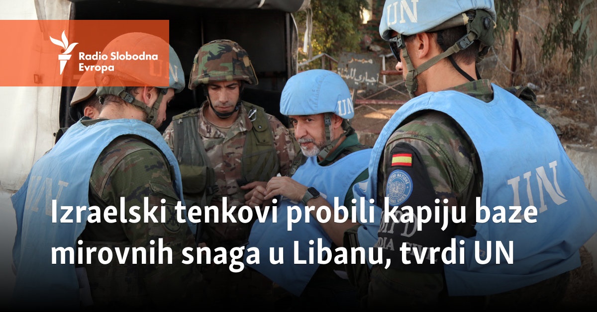 Izraelski tenkovi probili kapiju baze mirovnih snaga u Libanu, tvrdi UN