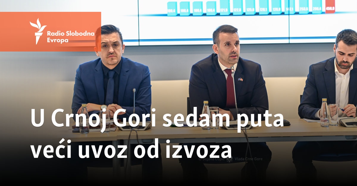 U Crnoj Gori sedam puta veći uvoz od izvoza
