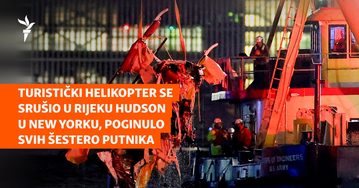 Turistički helikopter se srušio u rijeku Hudson u New Yorku, poginulo ...