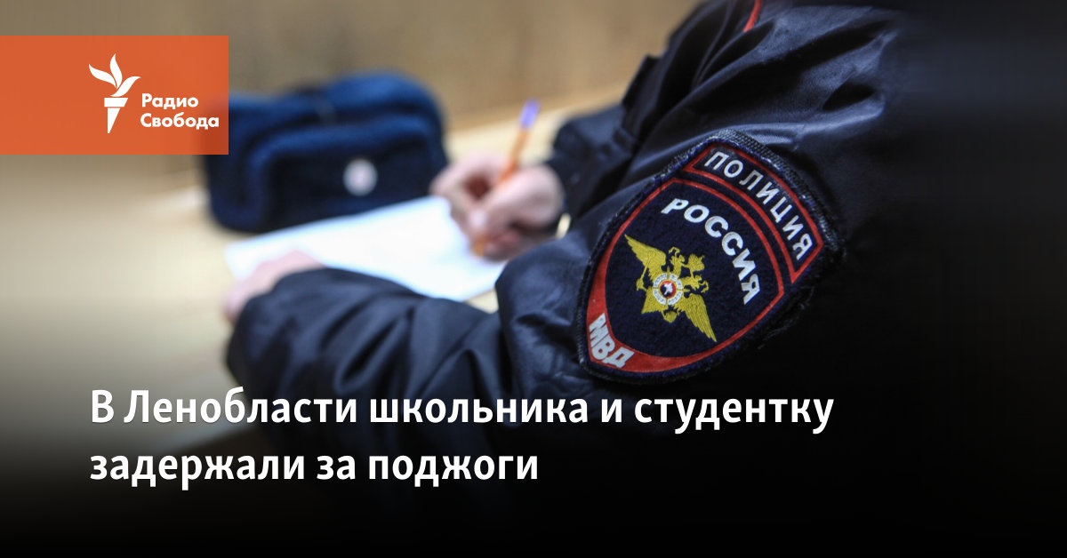 В Ленобласти школьника и студентку задержали за поджоги