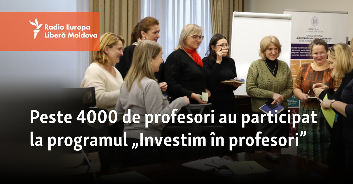 Peste 4000 de profesori au participat la programul „Investim în profesori”