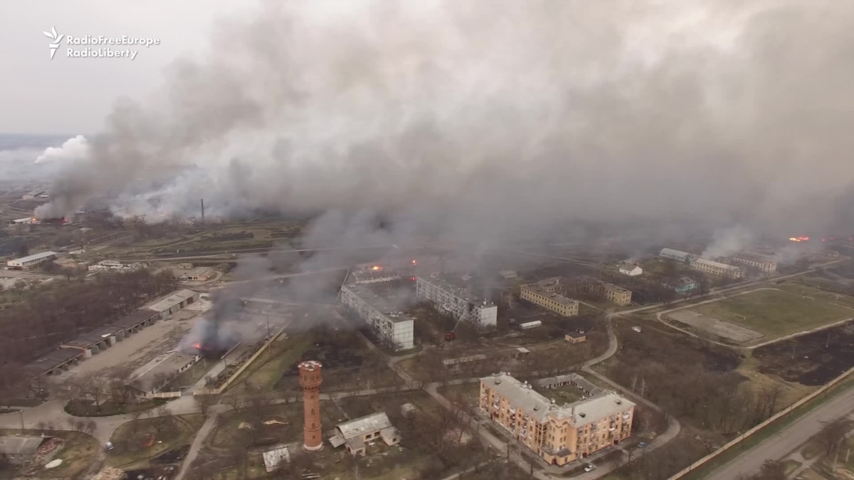 Drone Footage Shows Scale Of Ukraine Fire