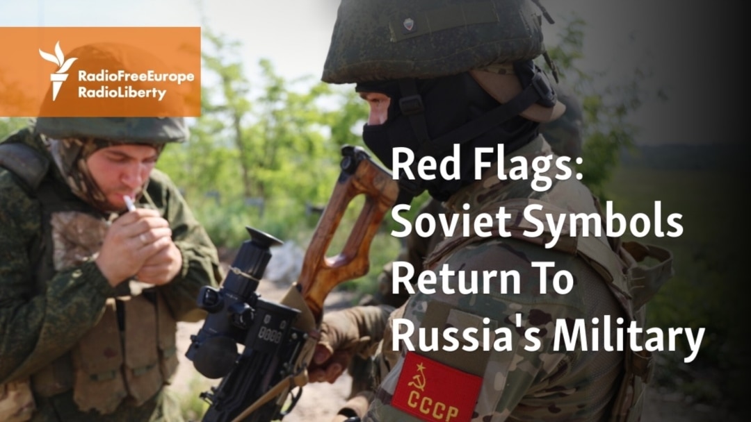 Russian Troops With Soviet Flag