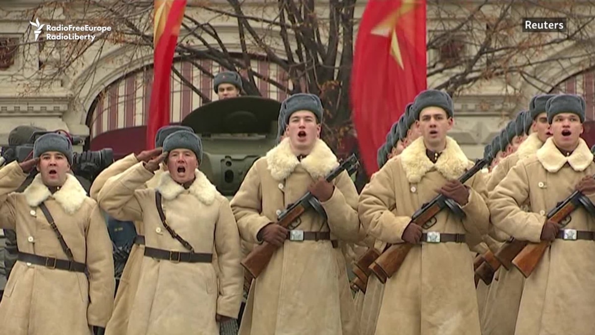 Russians Stage 1941 Red Square Parade On Revolution's Anniversary