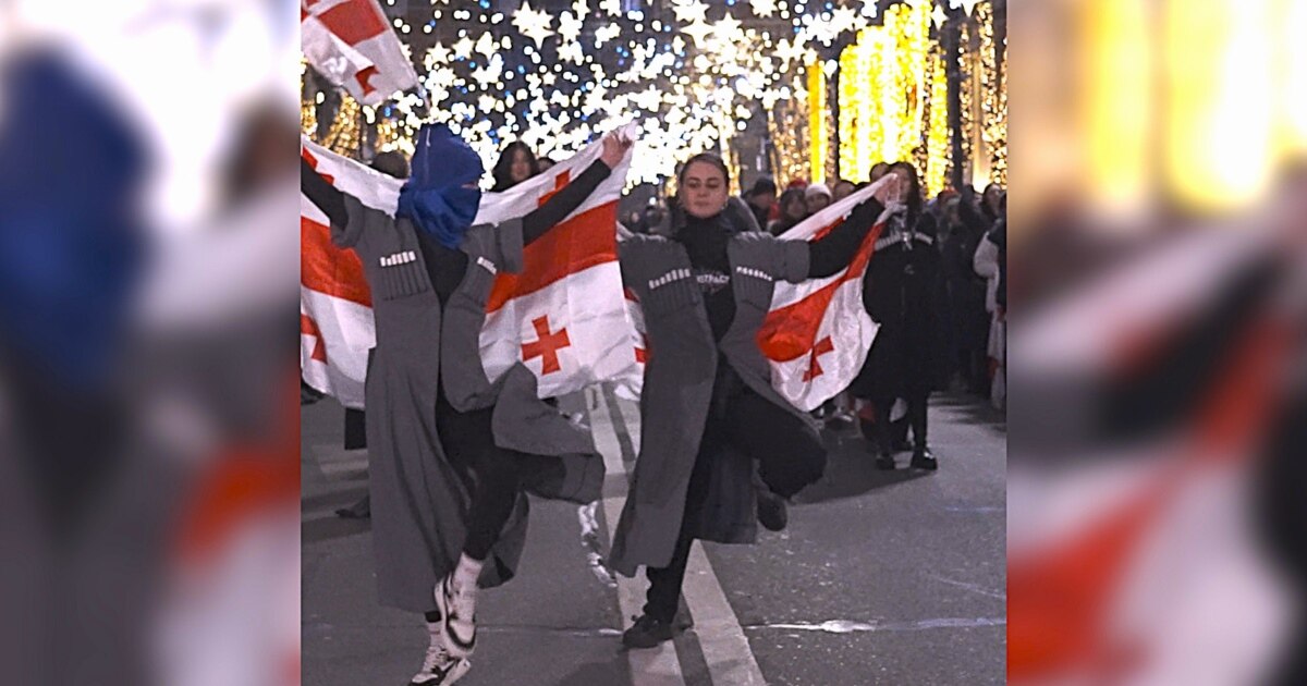 Anti-Government Protesters Dance Through Tbilisi