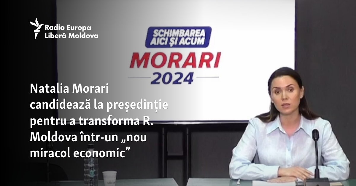 Natalia Morari candidează la președinție pentru a transforma R. Moldova într-un „nou miracol ...