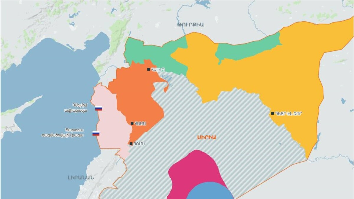 ԻՆՏԵՐԱԿՏԻՎ ՔԱՐՏԵԶ. Սիրիայում տարբեր ուժերի ազդեցության տարածքները