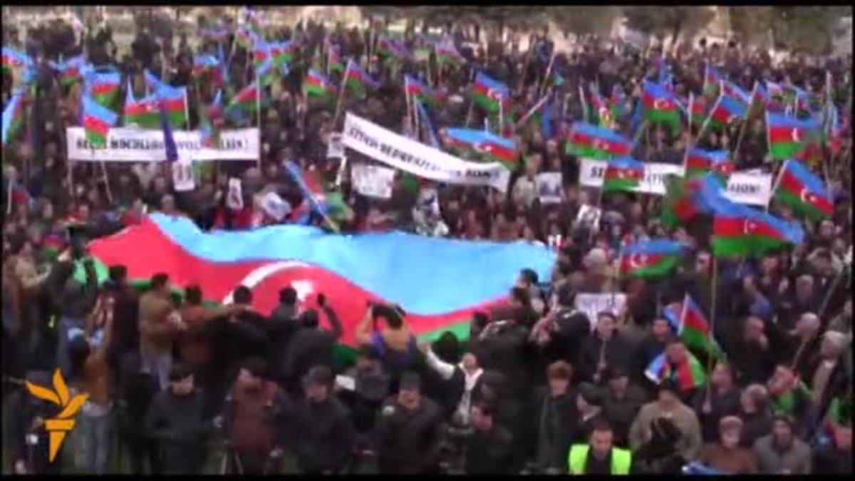 Protest In Baku Against Azerbaijan's Currency Devaluation