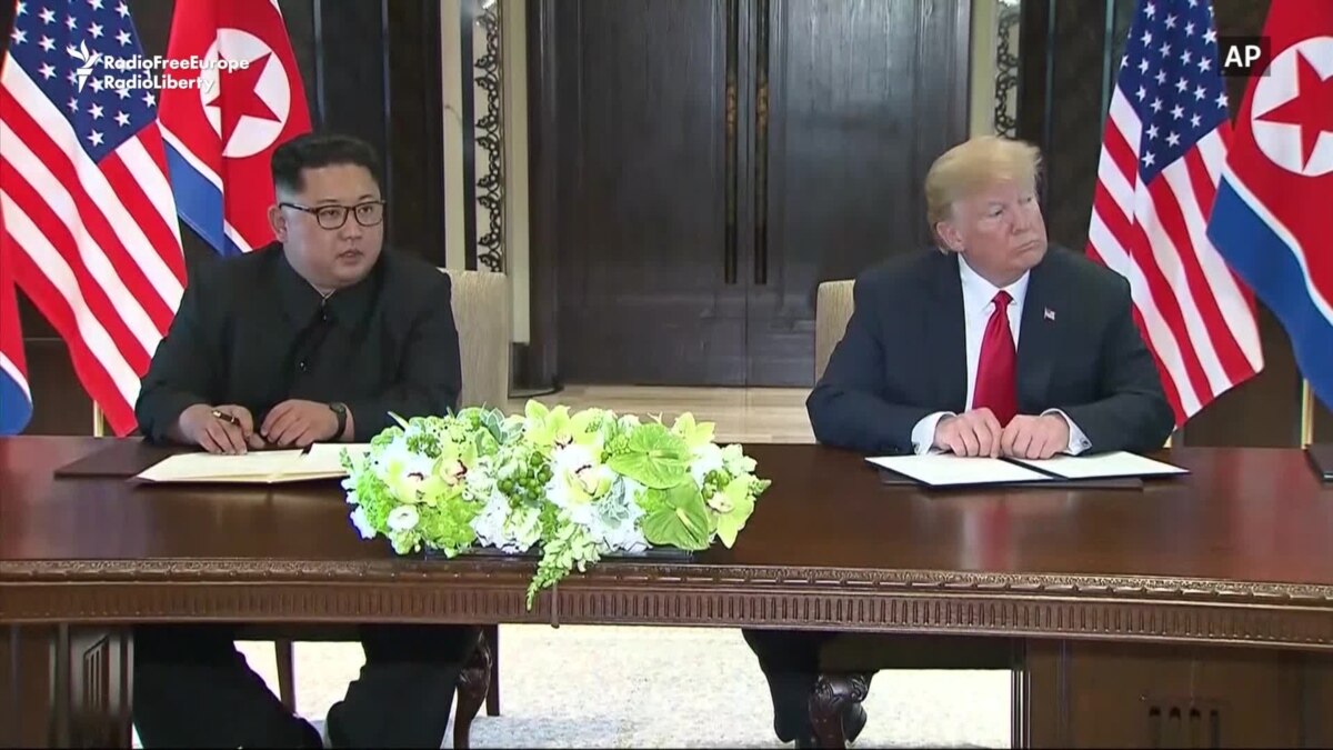 Trump, Kim Sign Document After Talks