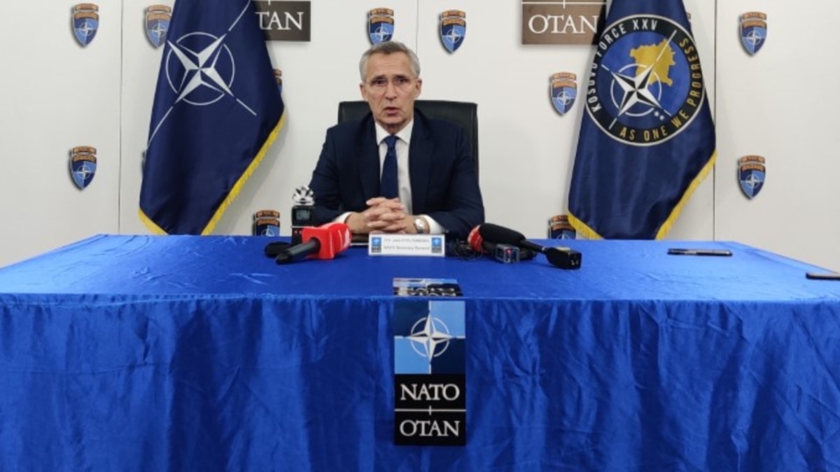 NATO's Stoltenberg Tells Kosovo That KFOR Mission Is There To Stay