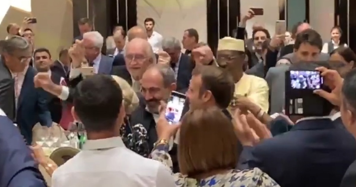 Macron And Trudeau Dance In Yerevan